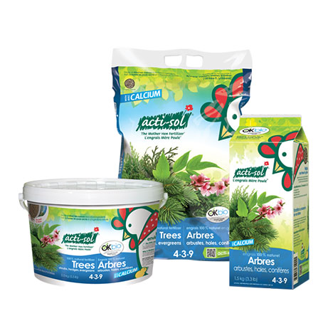 Trees, Shrubs, Hedges and Evergreens Organic Fertilizer 4-3-9 - Acti-Sol